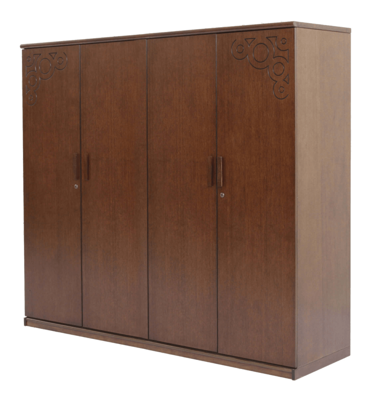 4 Door Wooden Almirah – FCB 602 WD – Fossil Furniture