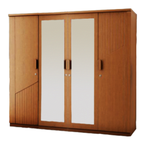 4 Door Wooden Almirah – FCB 607 WD – Fossil Furniture